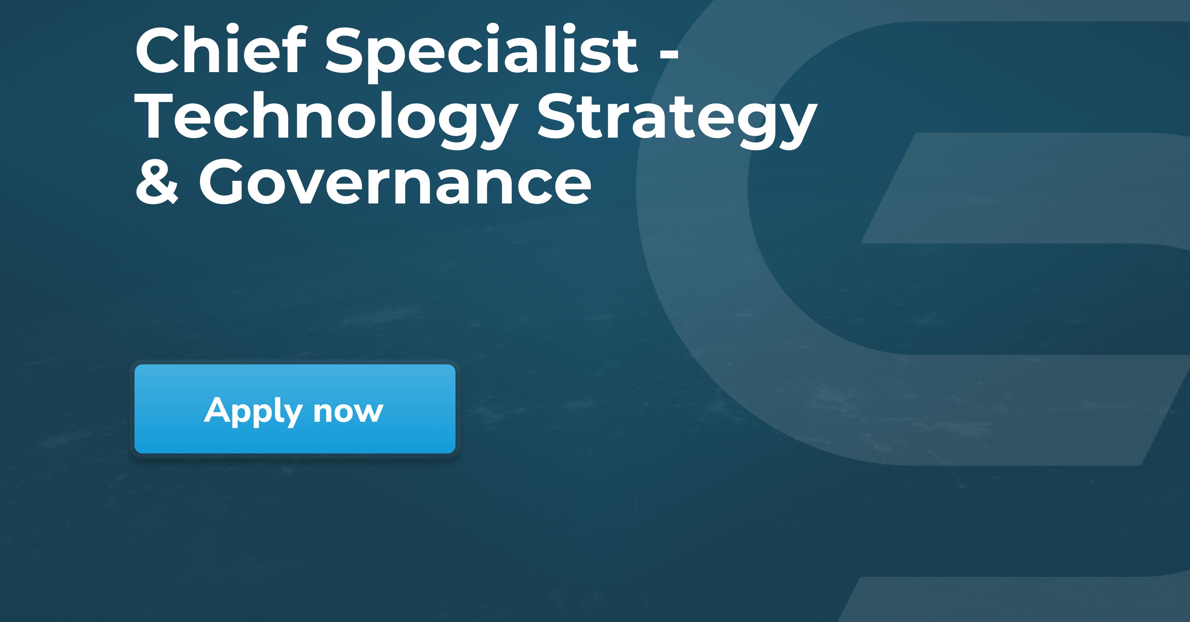 Chief Specialist - Technology Strategy & Governance - Scancruit