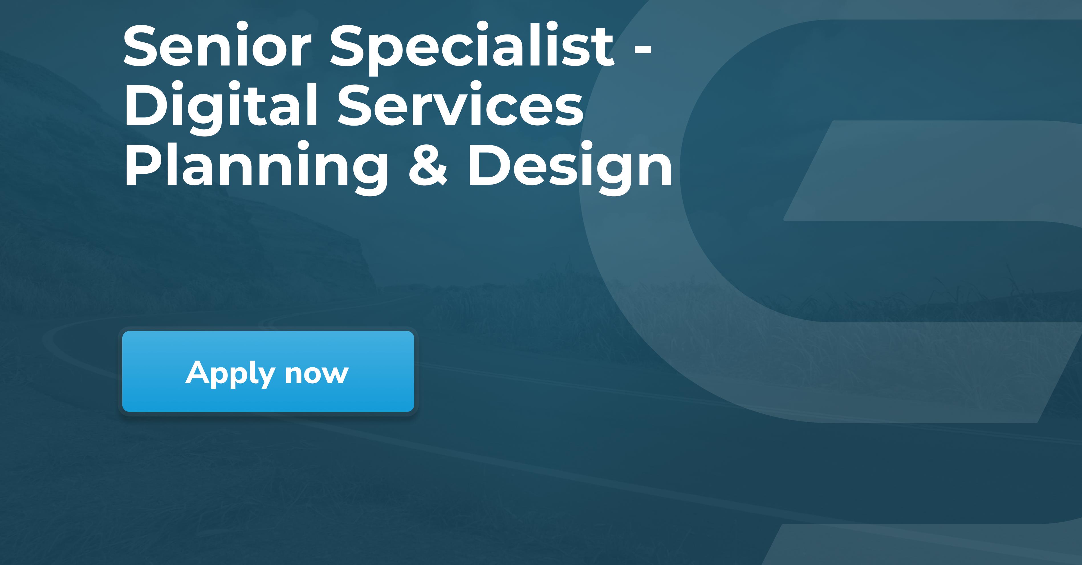 Senior Specialist Digital Services Planning Design Scancruit