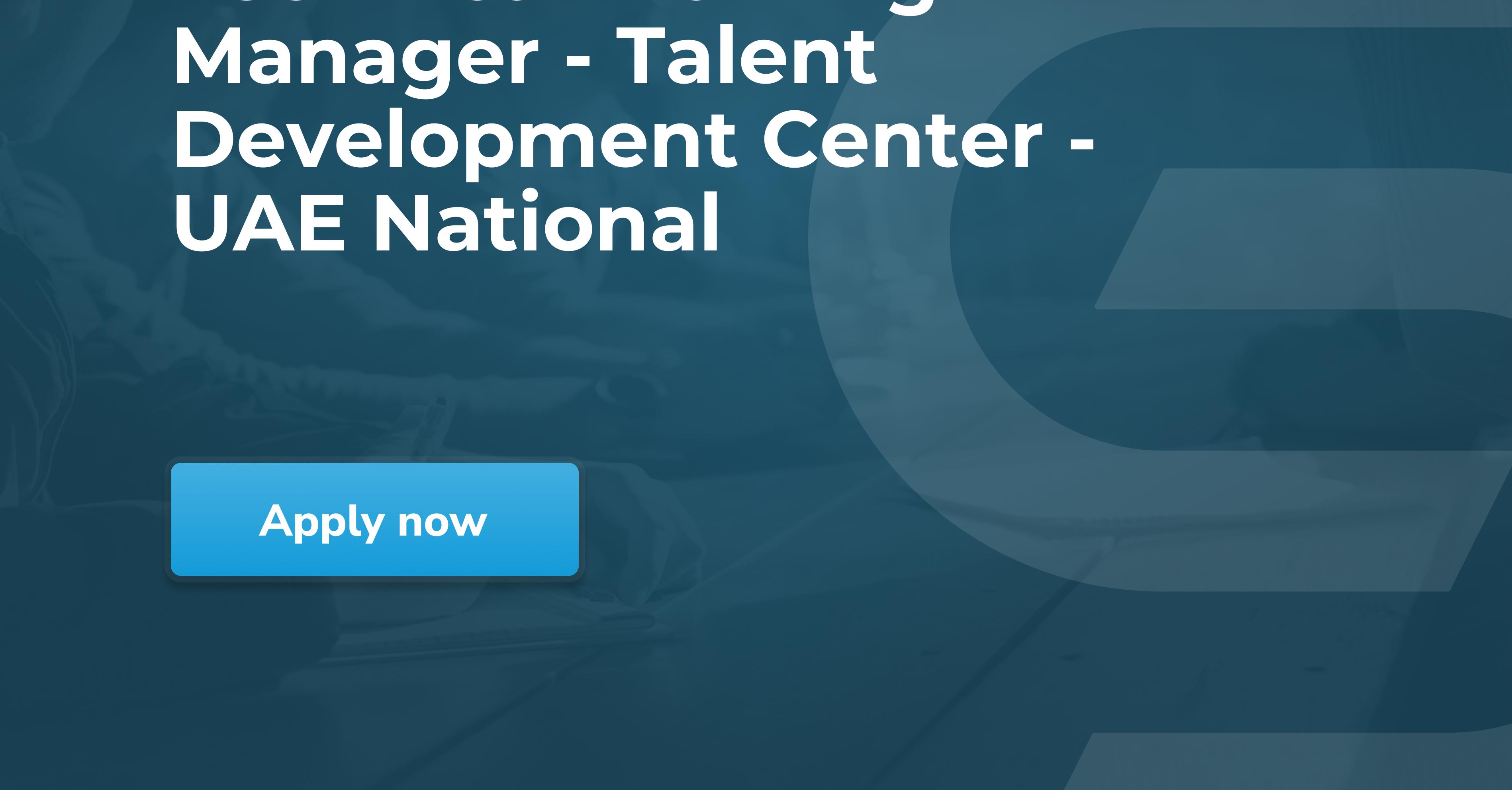 Technical Training Manager - UAE National - Scancruit